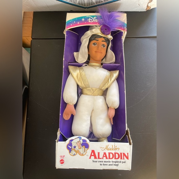 Disney | Toys | Disney Aladdin Doll In Gold And White With Purple ...